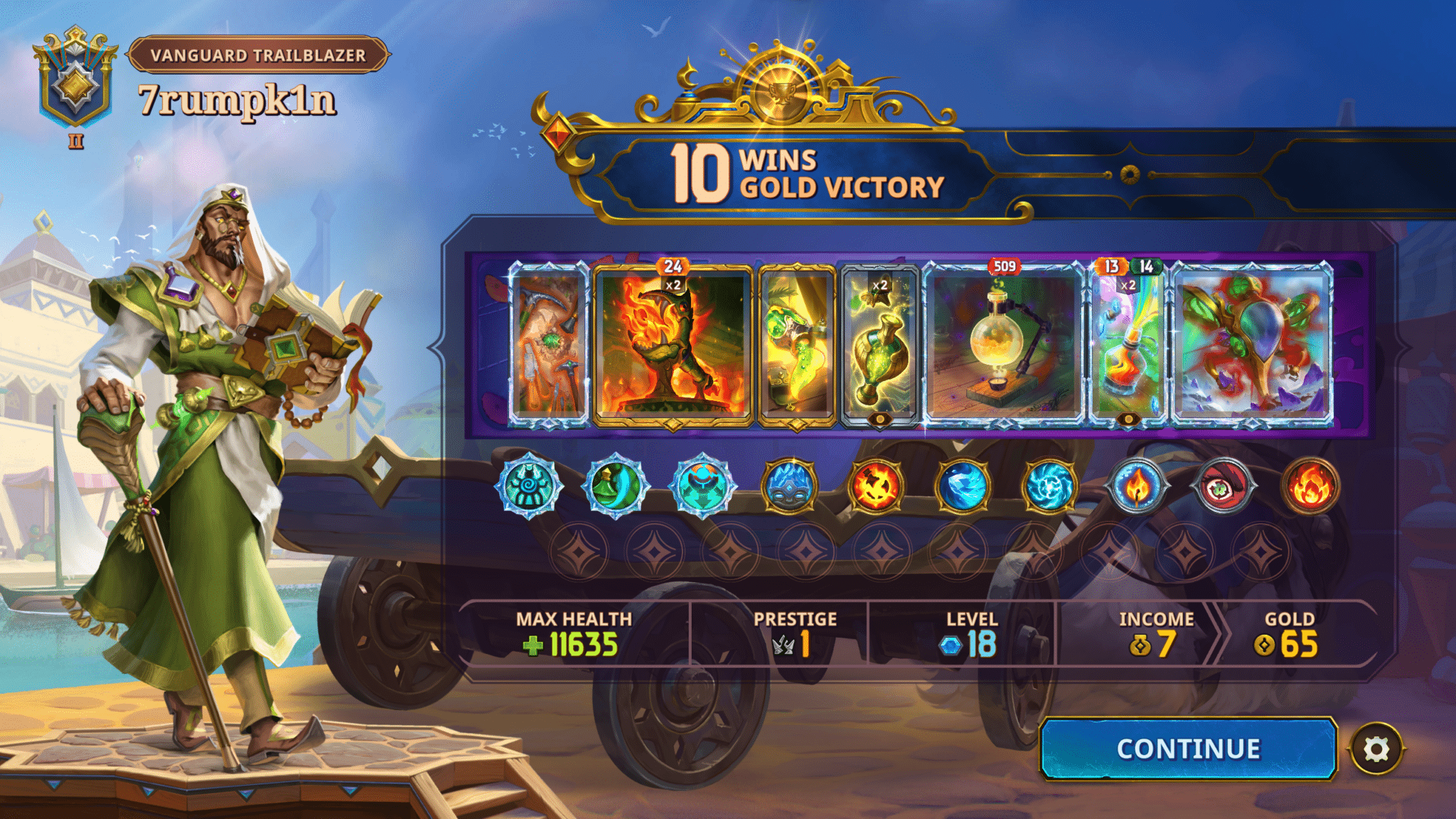 The Bazaar Eternal Torch Mak 10 Win Build - 7rumpk1n | April 6, 2026